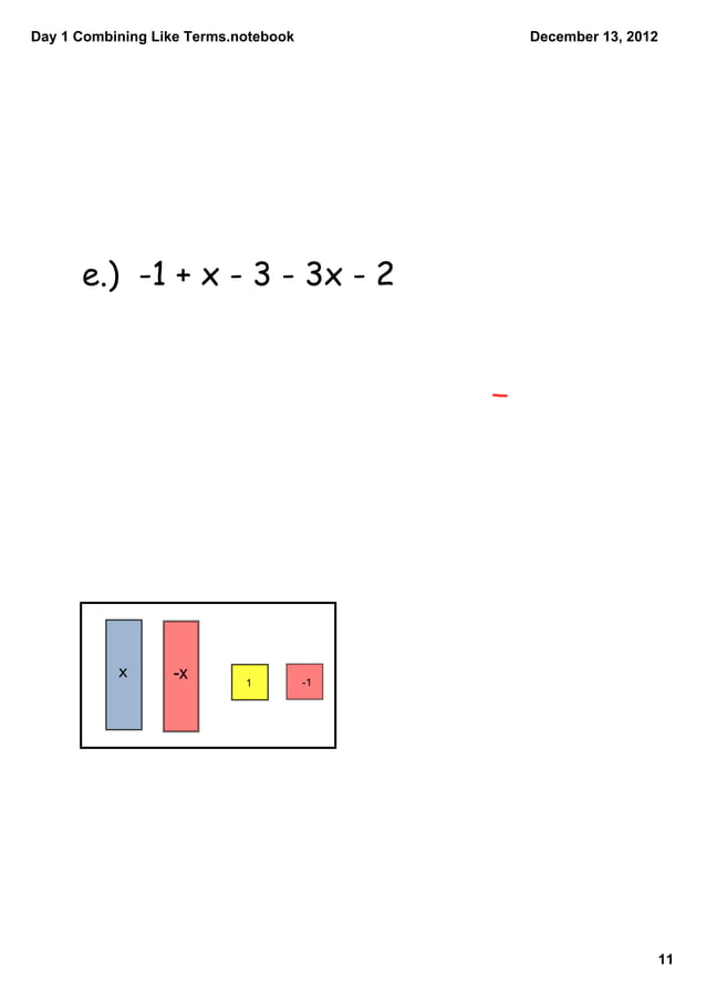 Day 1 combining like terms | PDF