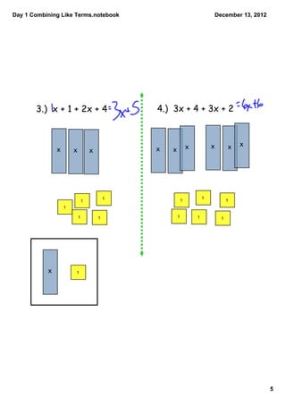 Day 1 combining like terms | PDF