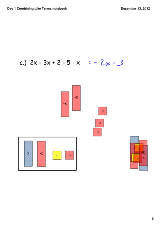 Day 1 combining like terms | PDF