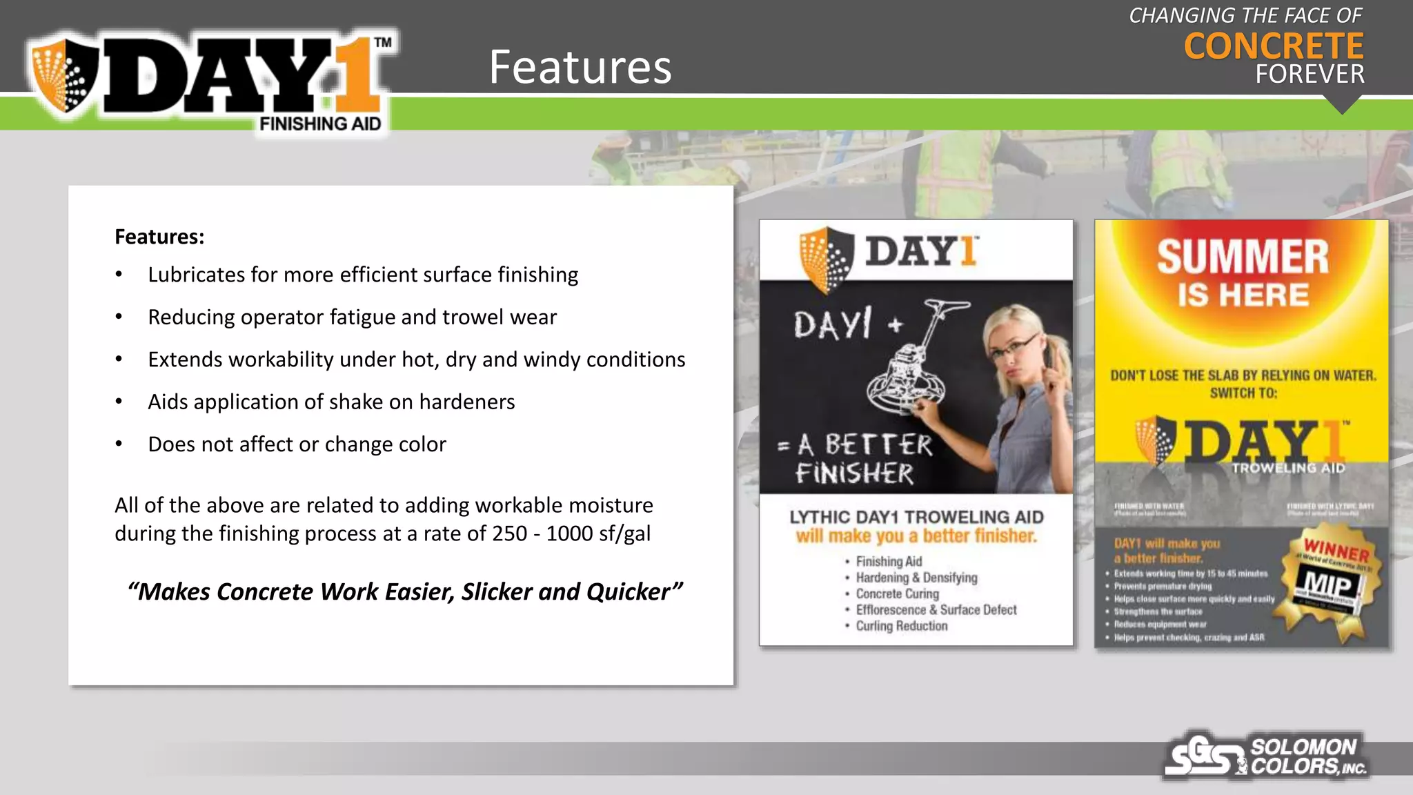 Day1 Concrete Finishing Aid | PPTX