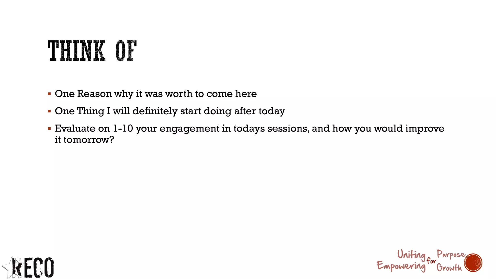 Day 1 evening plenary | PPT