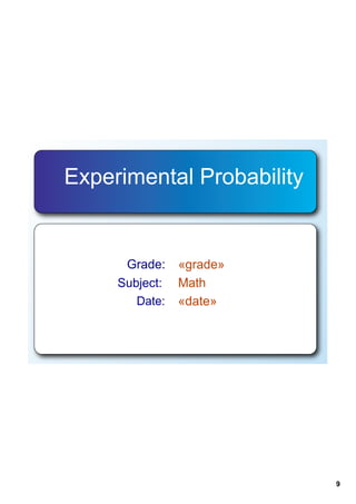 Day 1 experimental probability | PDF
