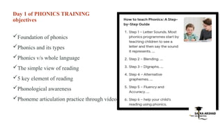 Phonics learning and basic reading skills | PPTX
