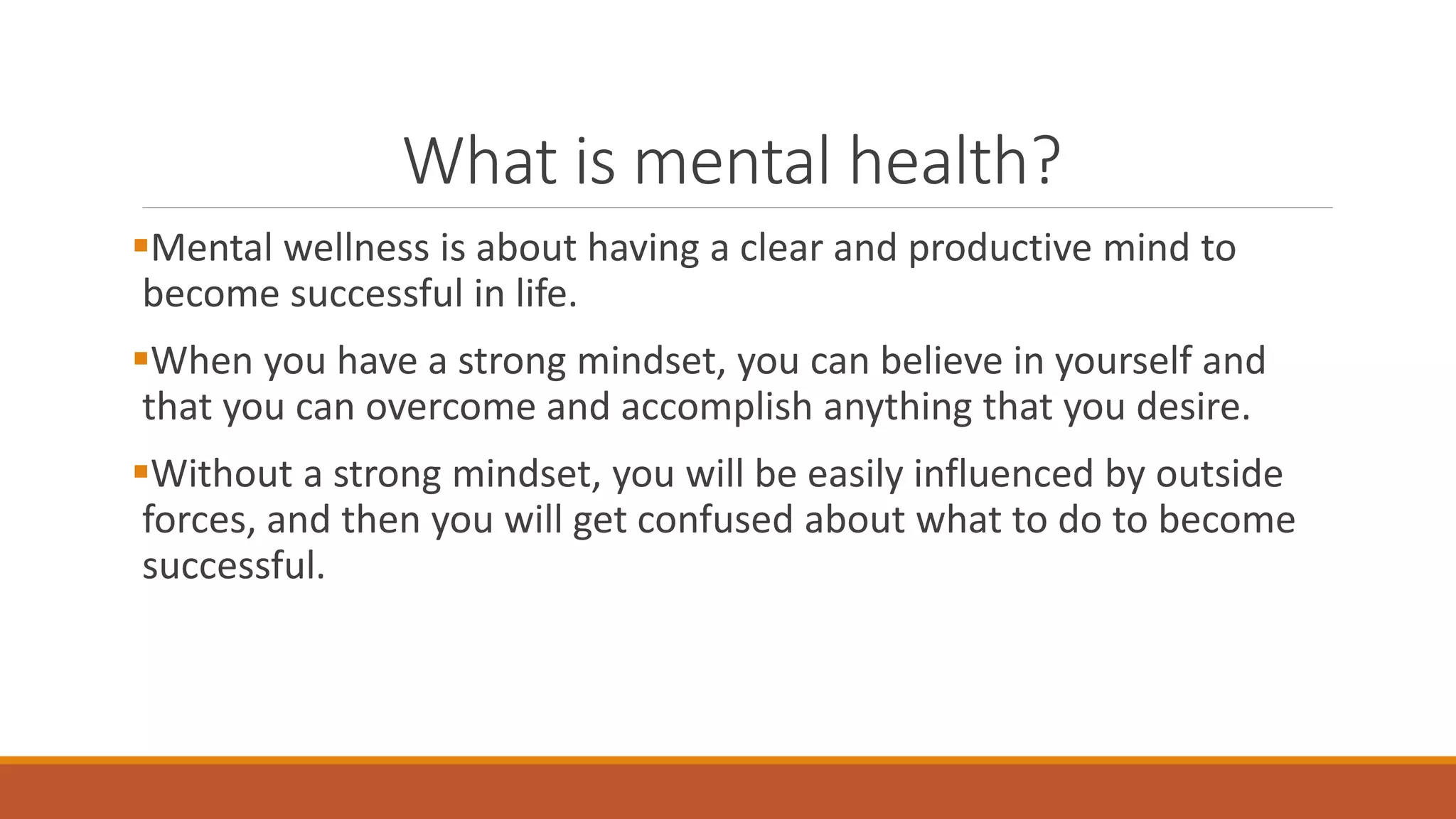 Introduction to mental health | PPTX
