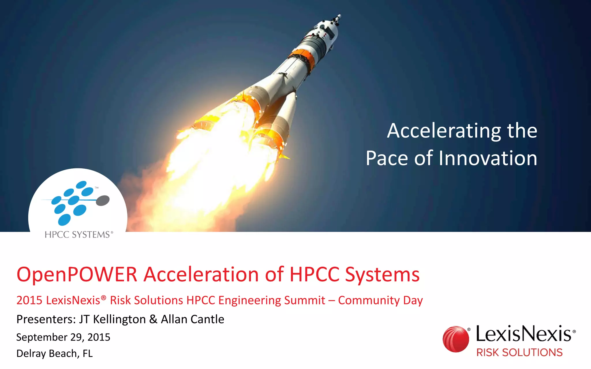 OpenPOWER Acceleration of HPCC Systems | PPT