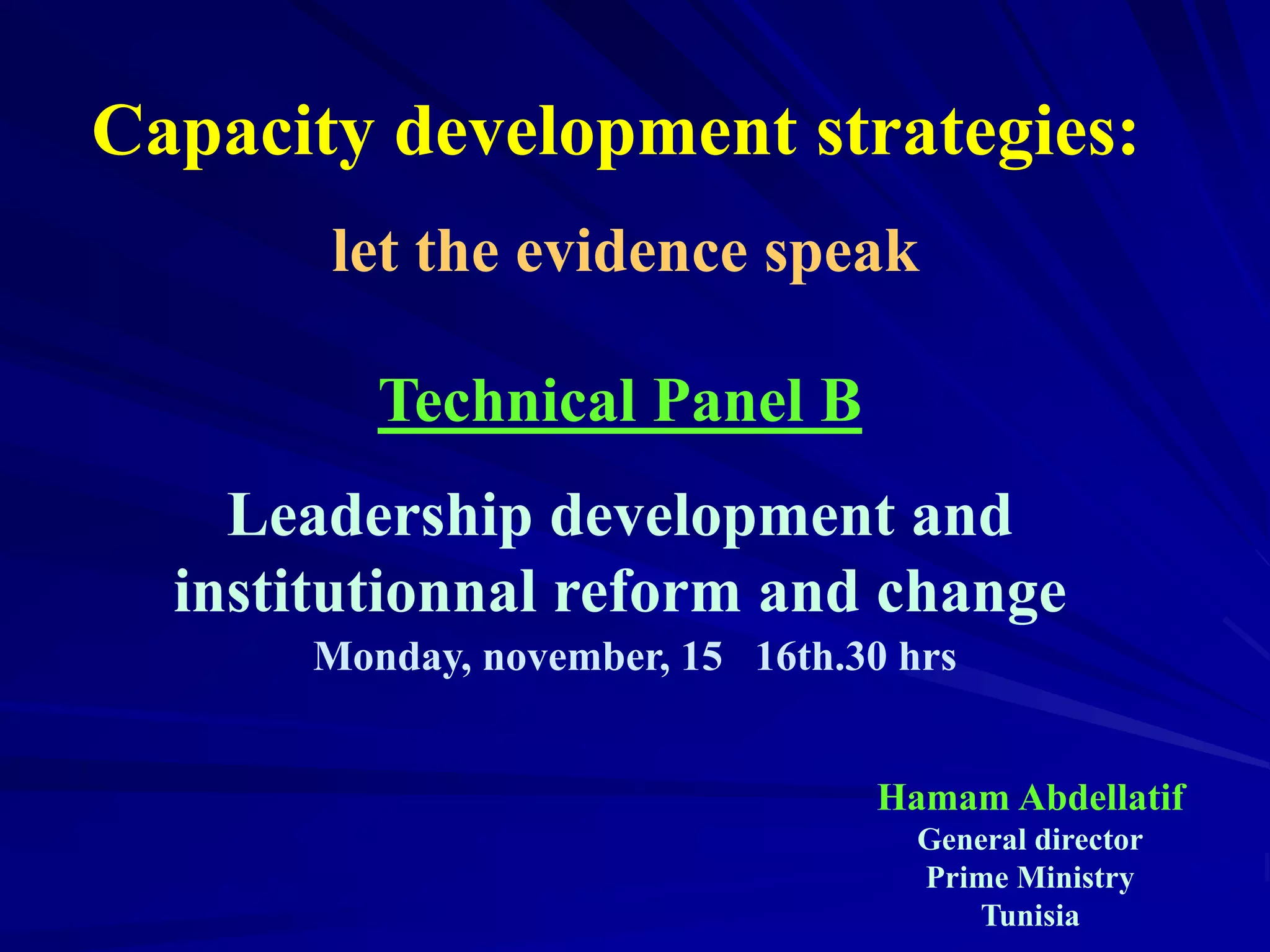 Day 1 Leadership and Change Management Tunisia Hmam[1].ppt