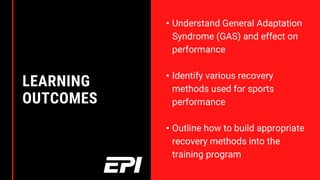 Recovery Methods in Sport | PDF