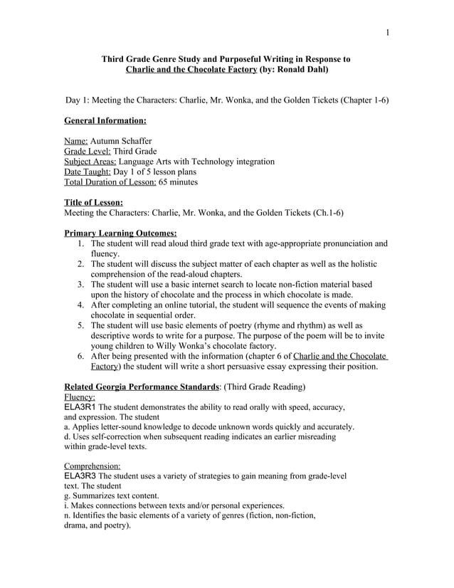 Day 1 lesson plan | DOC | Homework and Study | Education