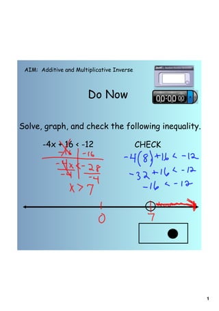 Day 1 multiplicative and additive inverse | PDF