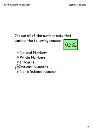 Day 1 number sets | PDF