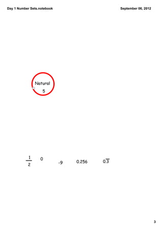 Day 1 number sets | PDF