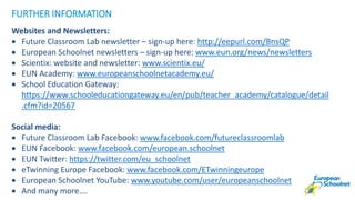 Welcome presentation "Exploring the Future Classroom Lab" - Efi ...