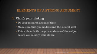 Developing A Strong Argument | PPTX