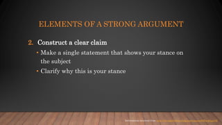 Developing A Strong Argument | PPT
