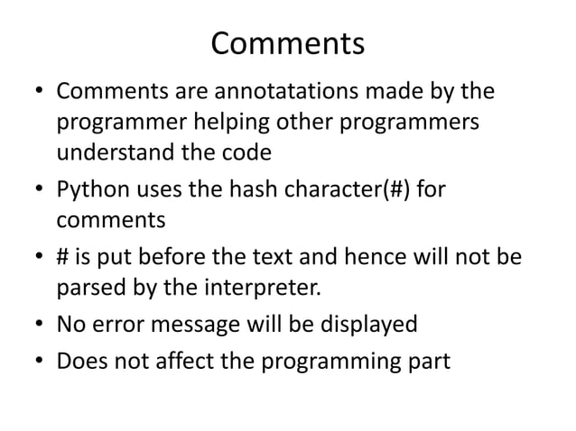 Python Programming | PPT