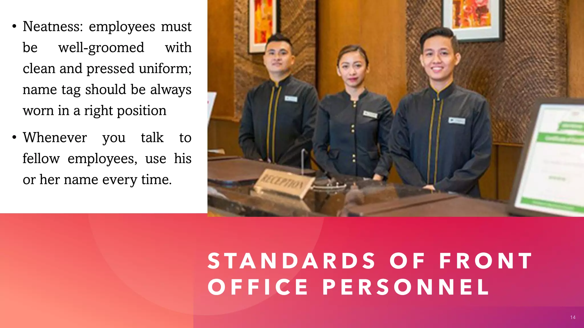 front desk training | PDF
