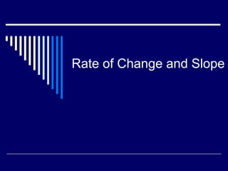 TechMathI - Rate of change and slope | PPT | Physics | Science