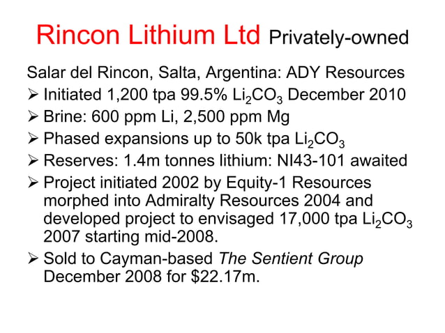 The changing face of lithium availability | PPTX | Commodities | Economy