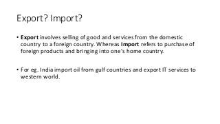 Introduction to export management | PPT