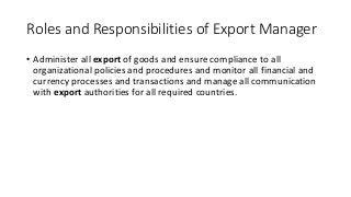 Introduction to export management | PPTX