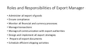 Introduction to export management | PPTX