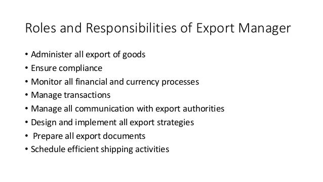 Introduction to export management | PPT