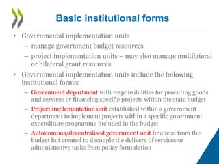 Day1 session1 institutional arrangements | PPTX