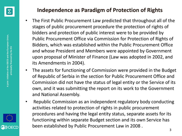 Vesna Gojkovic Milin, SIGMA Public procurement review bodies conference ...