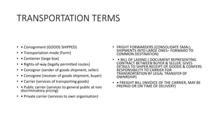 Logistics | PPTX | Rail Travel | Travel Type