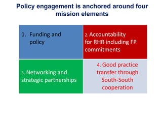 Day 1 session 3 strengthening policy engagement in imcha ppd | PPTX