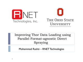 HPCC Systems Engineering Summit Presentation - Improving Thor Data Loading using Parallel Format ...