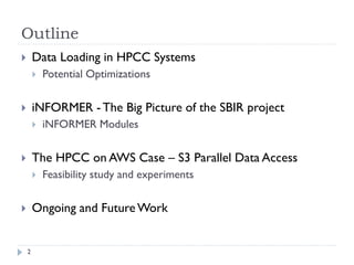 HPCC Systems Engineering Summit Presentation - Improving Thor Data Loading using Parallel Format ...