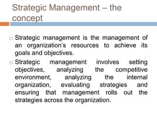 Advanced Strategic Management - Introduction | PPT