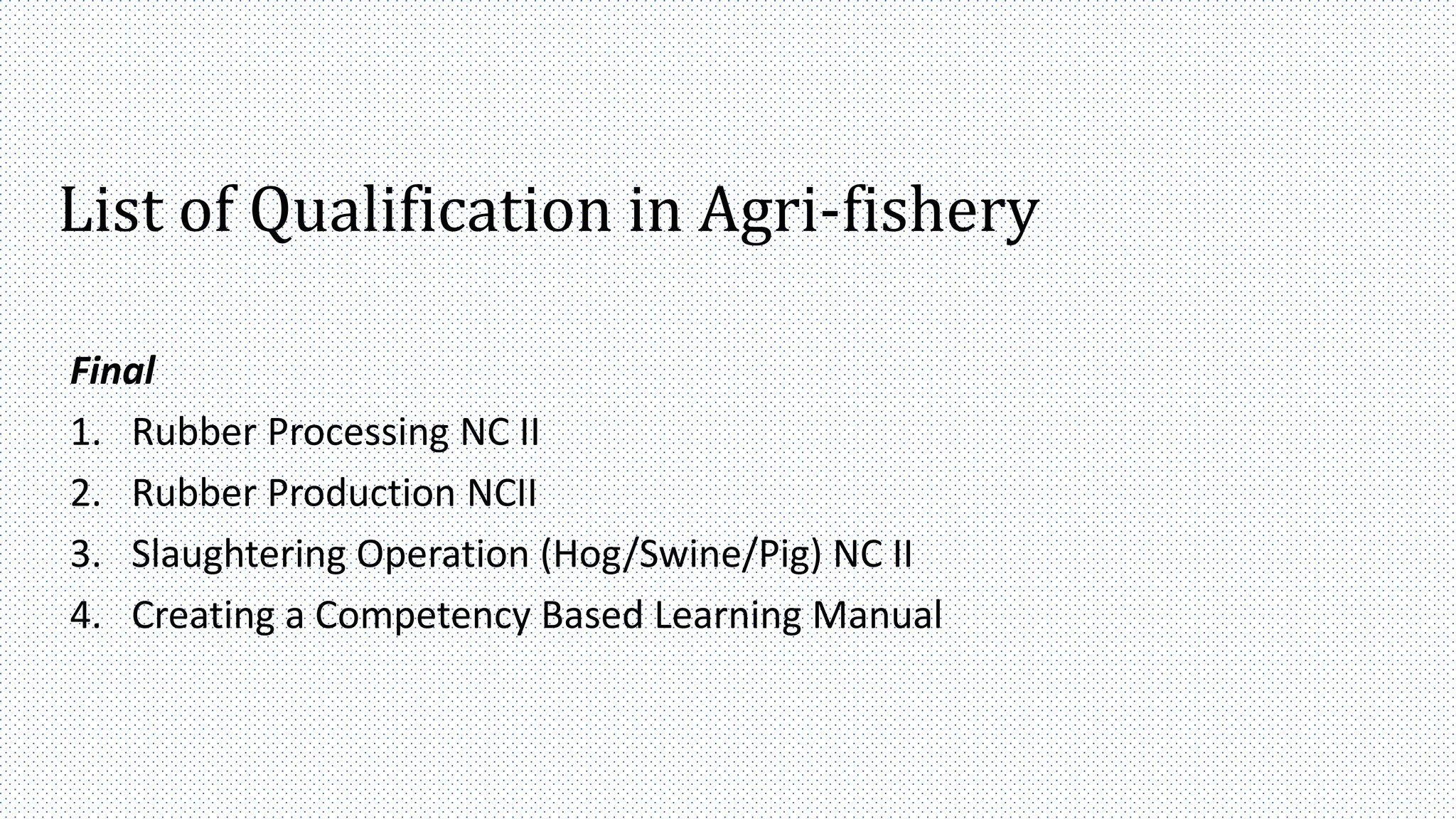 DAY 1 Teaching common competencies in Agri-fishery Arts | PPTX