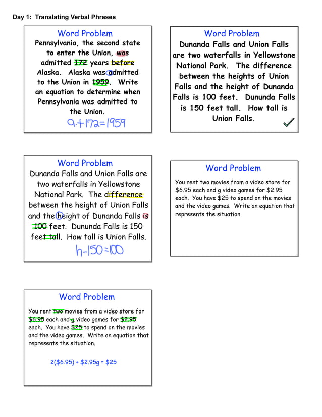 Day1 translating verbal_phrases | PDF