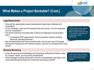Day 1 what makes a project bankable idc_martin potgieter | PPT