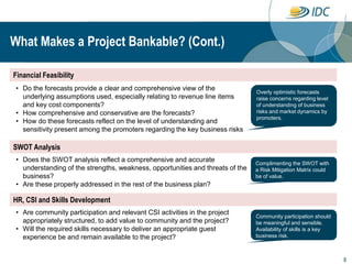 Day 1 what makes a project bankable idc_martin potgieter | PDF