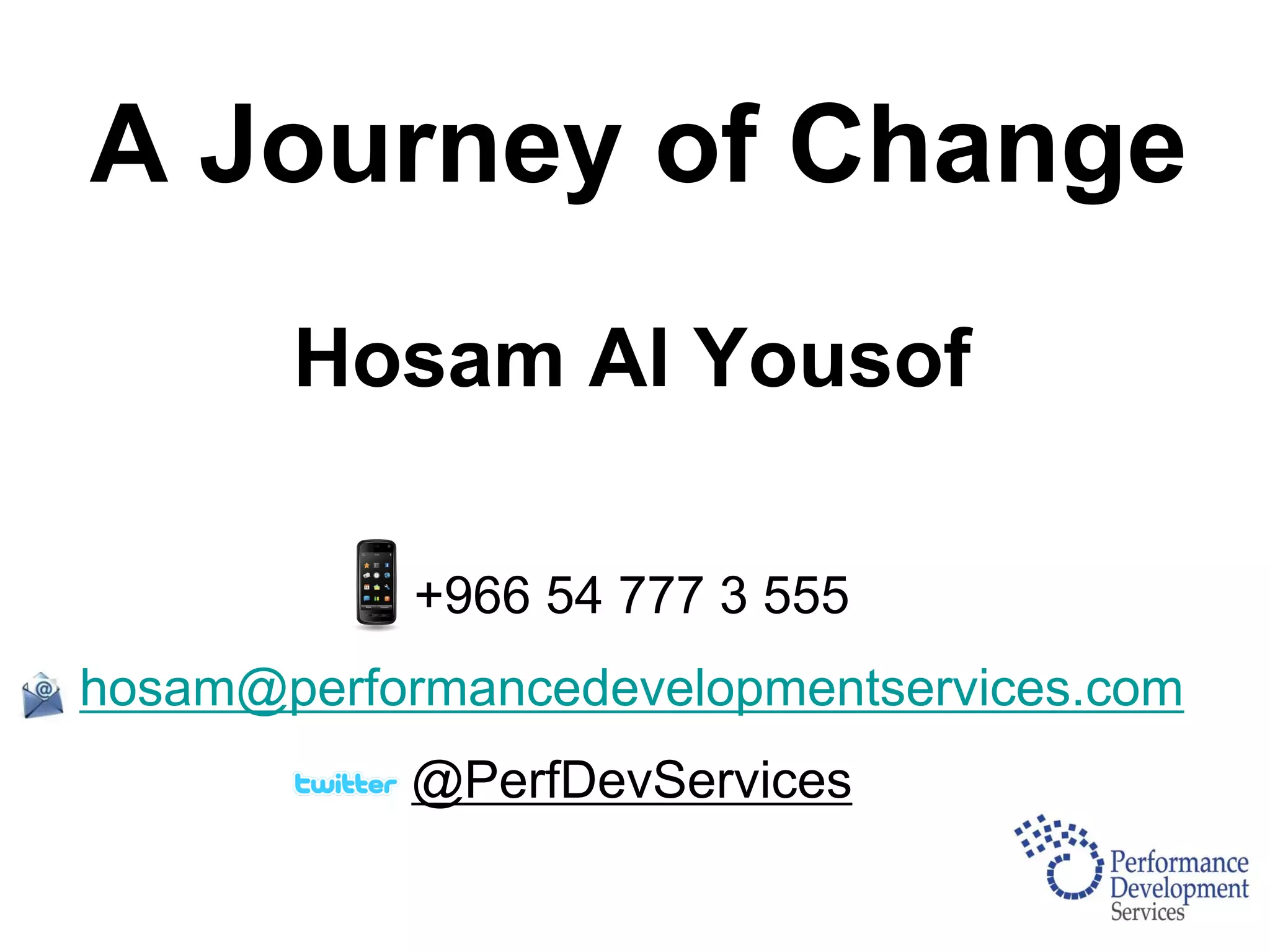 A Journey Of Change - Hosam Al Yousuf | PDF