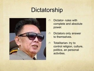 Day 2/ Types of Government Notes | PPTX