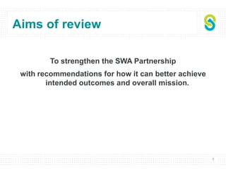 Day 2.1 - SWA progress review and initial framing by ken caplan & leda ...