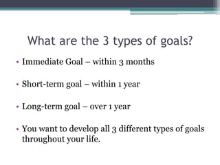 3 Types of Goals | PPT