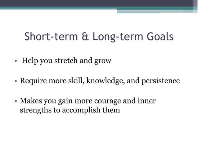 3 Types of Goals | PPT