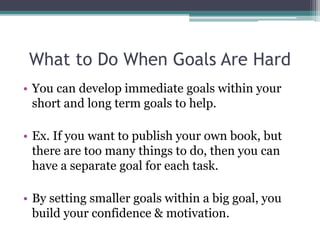 3 Types of Goals | PPTX