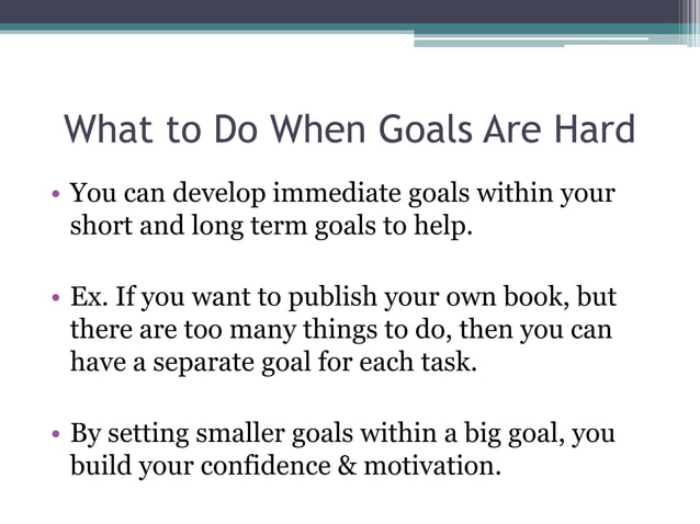 3 Types of Goals | PPT