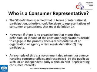 Day 2 being an effective consumer representative | PPT