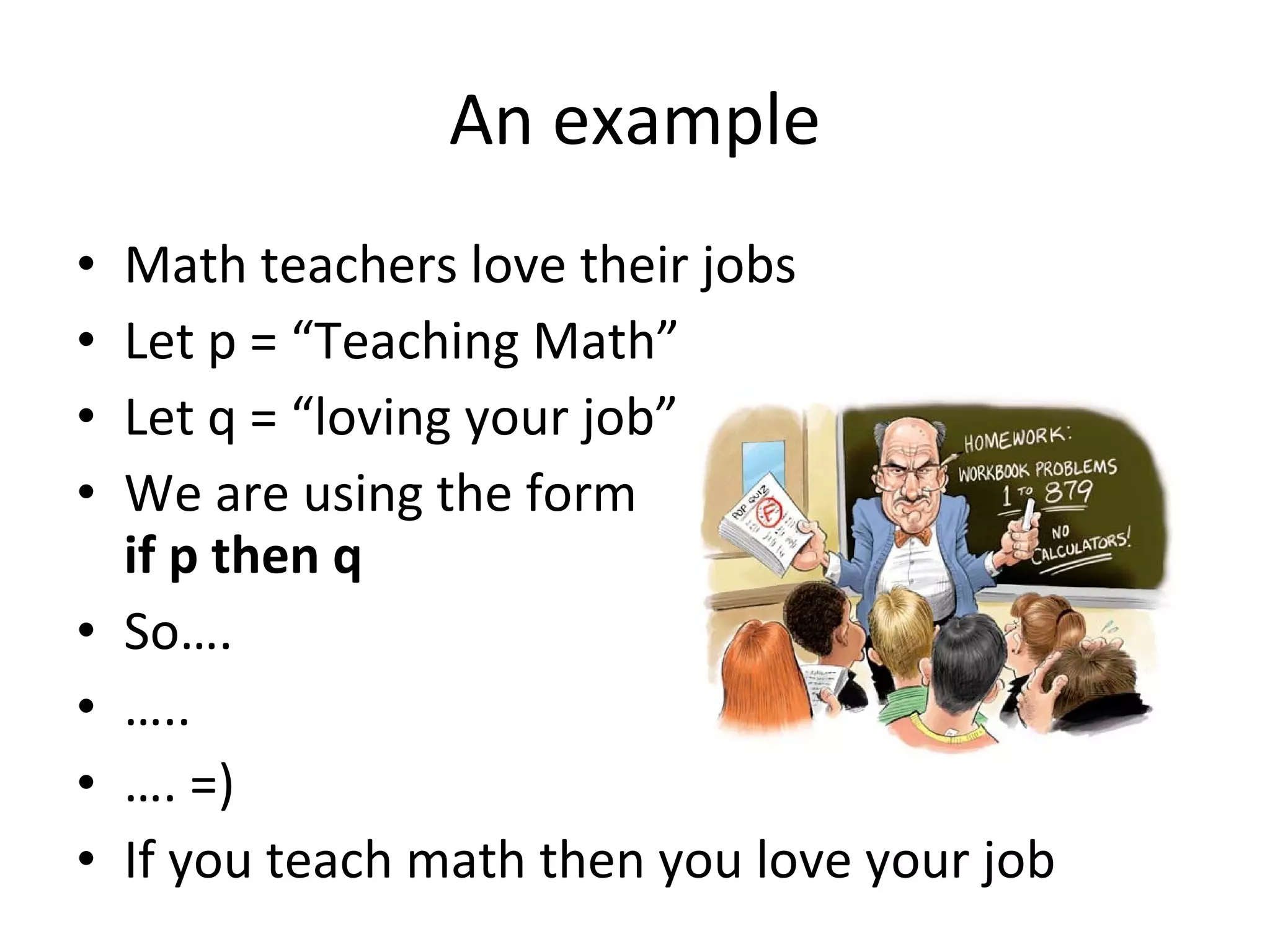 1st Test - If then, converse, inverse and contrapositive | PPT