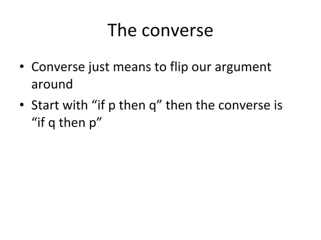 1st Test - If then, converse, inverse and contrapositive | PPT