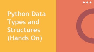 Data Type and Structure Data Type and Structure Data Type and Structure ...