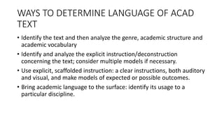 Module 2- EAPP Grade 11, Presentation about Academic Text | PPTX