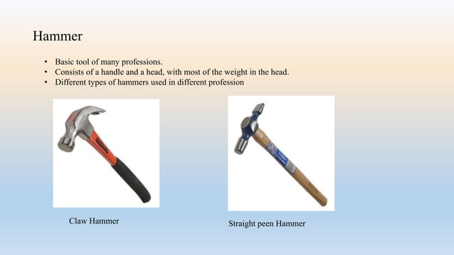 WORKSHOP TECHNOLOGY-Hand Tools and its Operation | PPTX | First Aid ...